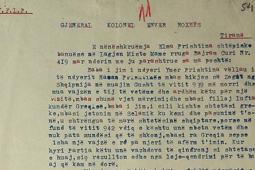 Letra që Enver Hoxha e injoroi: Kërkesa e harruar e mbesës së Hasan ...